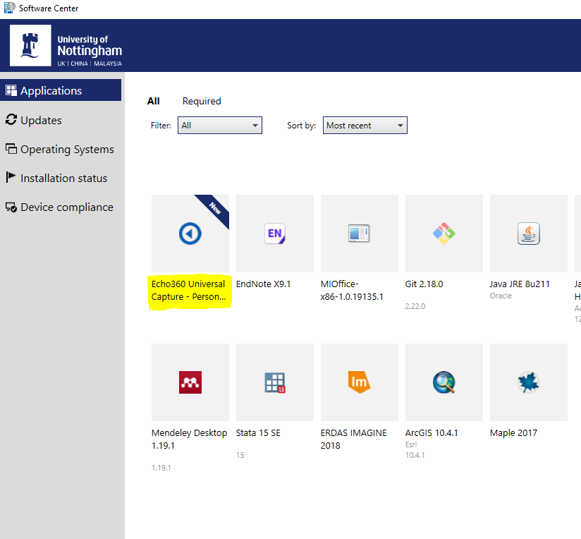 Installing Universal Capture : Personal on your own computer