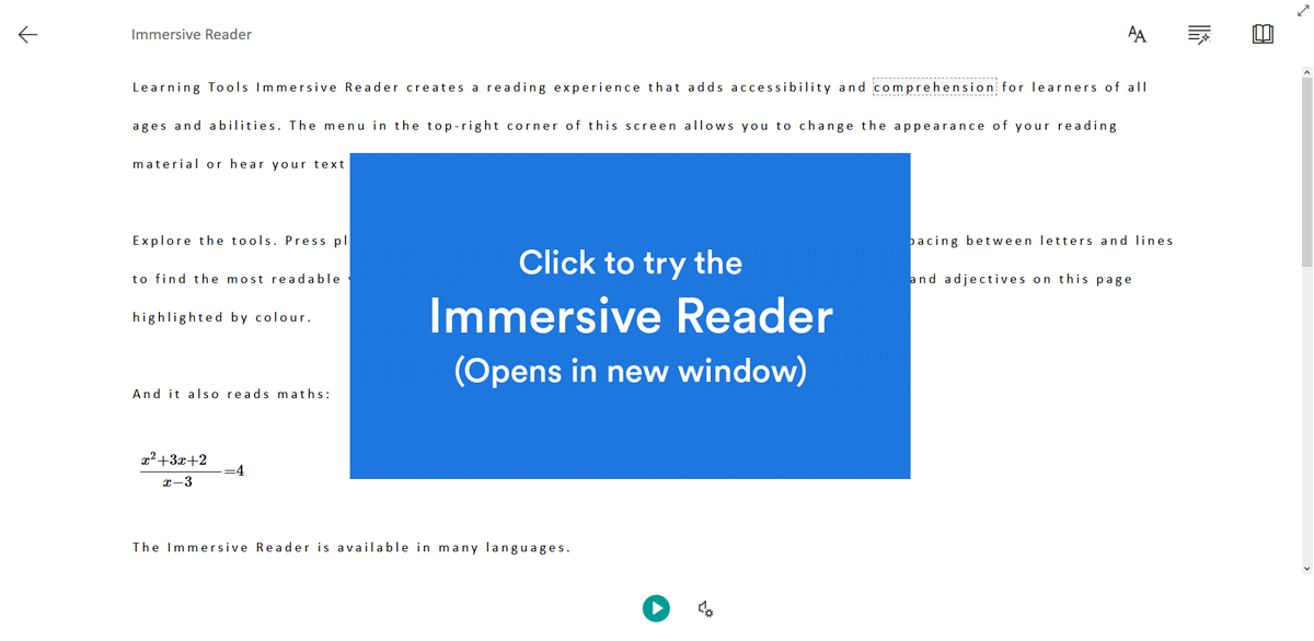 Microsoft Immersive Reader