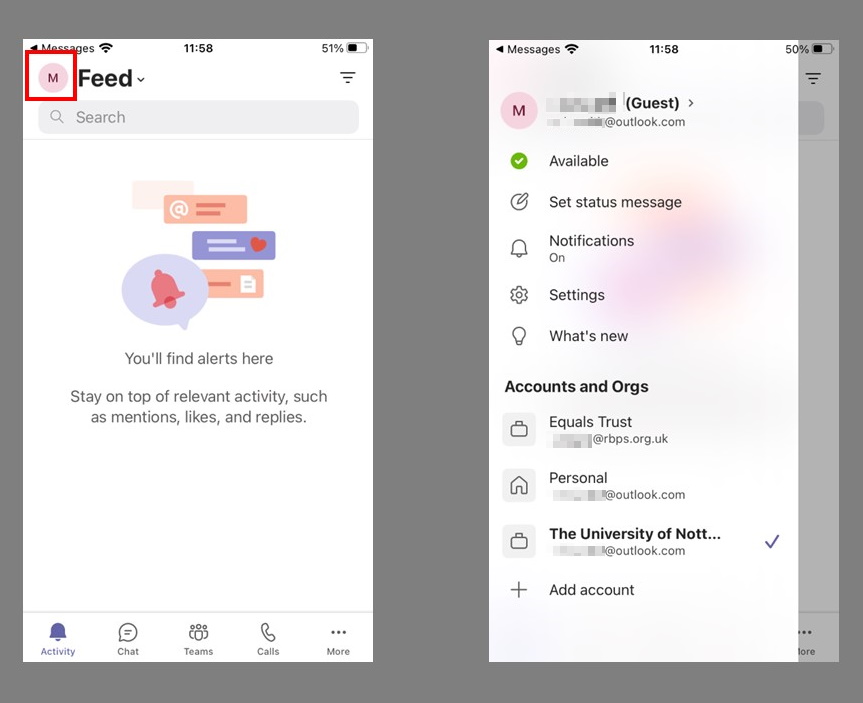 Accessing a Teams meeting hosted by the University of Nottingham