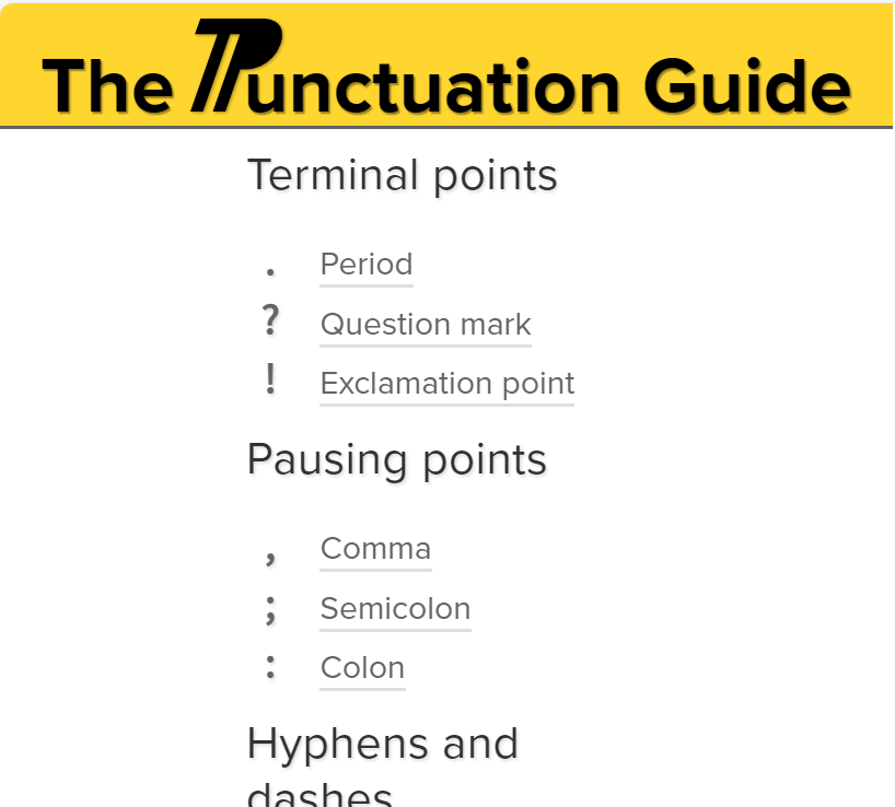 Grammar, Spelling and Punctuation